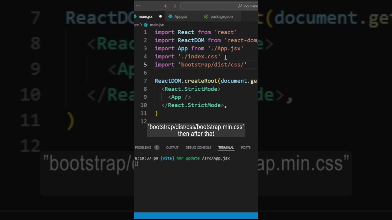 How to Install Bootstrap In React JS #reactjs #bootstrap #css