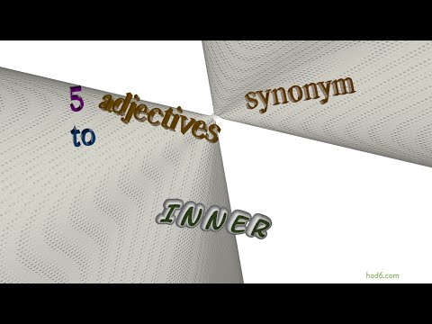 inner - 5 adjectives with the meaning of inner (sentence examples)