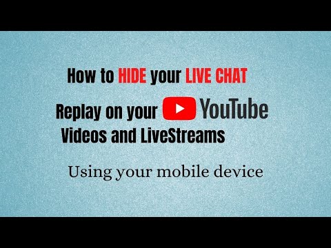 How to hide LIVE CHAT replay on your YOUTUBE videos and Livestreams using only your mobile phone