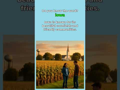 Today's English: #iowa | #learnenglish #english #vocabulary #shorts