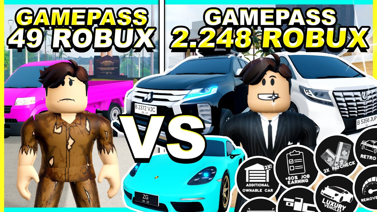 GAMEPASS TERMURAH VS TERMAHAL di CDID! (Roblox Car Driving Indonesia)