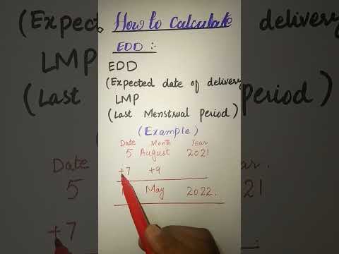 how to calculate EDD#pregnancy #shortvideo .