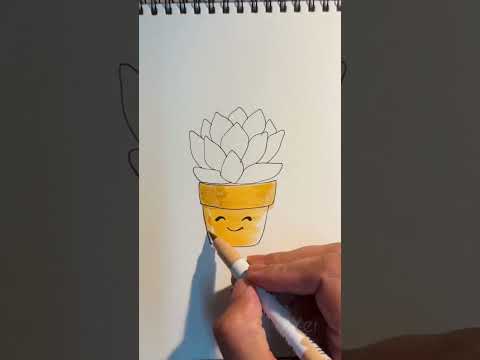 Cute succulent art🌵#shorts