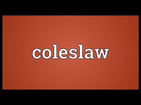 Coleslaw Meaning