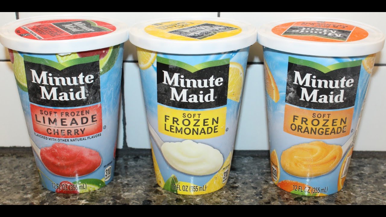 Minute Maid Soft Frozen: Limeade Cherry, Lemonade & Orangeade Review