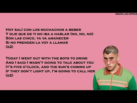 Bad Bunny Si Veo A Tu Mamá English Lyrics Translation