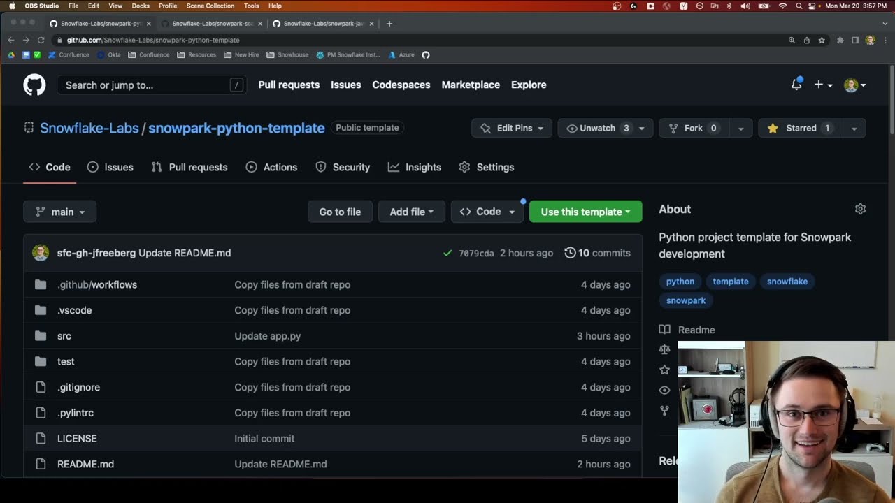 Snowpark project templates