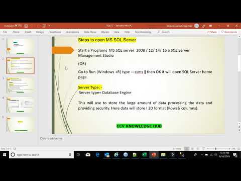 SQL Server-4 (How to open ssms and different authentications in ssms)