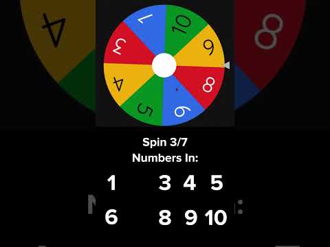 #1 | Choose a number from 1-10, and if the wheel lands on your number, you're out!