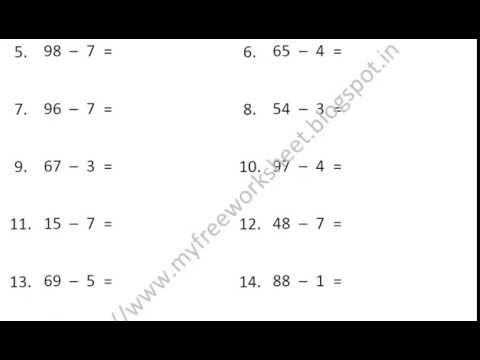 Grade 3 Subtraction printable worksheets
