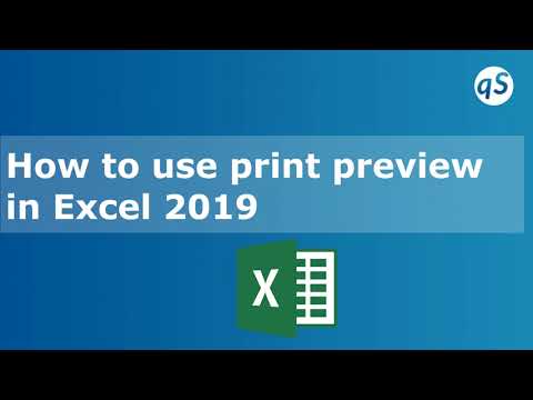 How to use print preview in Excel 2019