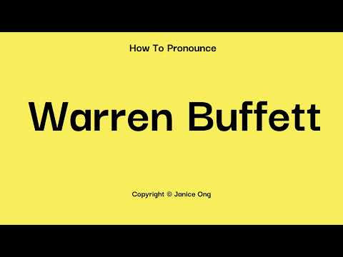 How to Pronounce Warren Buffett (Correctly!) | Quick Pronunciation Guide