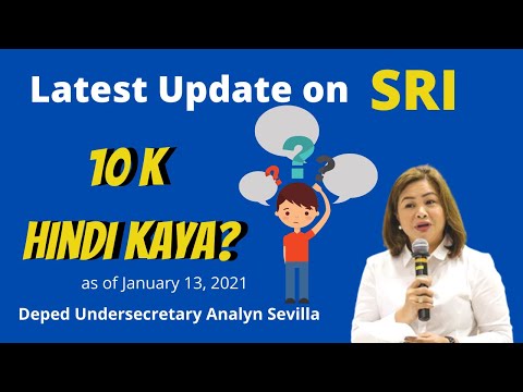 DEPED SRI UPDATE as of January 13, 2021 #Deped #SRI update