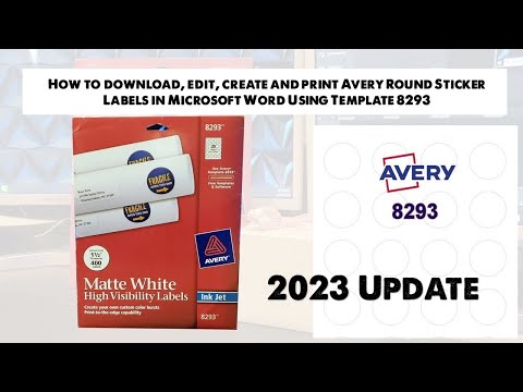 How to download, edit, create and print Avery Round Sticker Labels in Microsoft Word Using Template