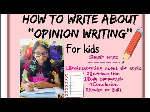 How to Write an Opinion Writing ✍️ or Opinion Essays||Easy learning for Kids