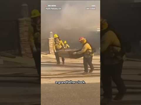 Firefighters save keepsakes from home burning in Palisades fire