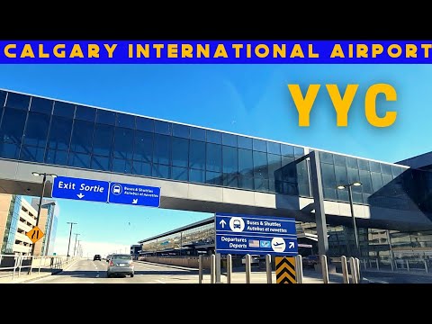 Driving Thru Calgary International Airport (YYC) | Departures + Arrivals [4K]