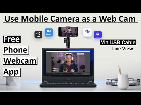 How to use Mobile phone as a Webcam | Via USB Cable | Mobile Webcam | Free Webcam App | Hindi ????????