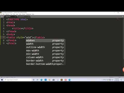 HTML Table rowspan in HTML5 || Tutorial #35 || In Sublime text editor 3