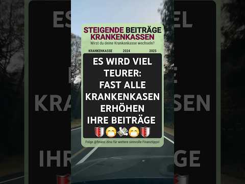 Krankenkassen erhöhen Beiträge | #krankenkasse #sparen #geld