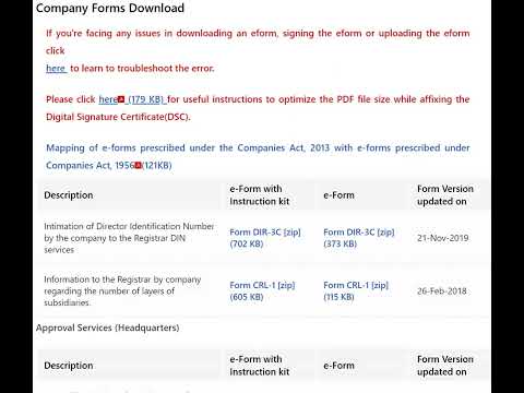 Company Forms Downloads || With Instruction Kits || ROC