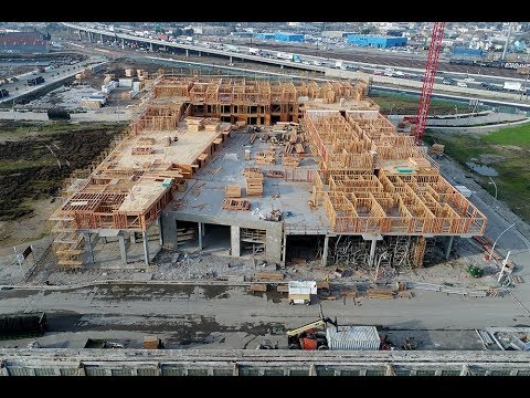 Drone footage of Oakland's Brooklyn Basin housing project