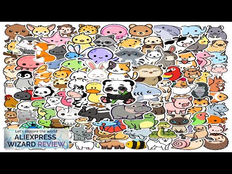 100PCS Cute Cartoon Animals Mix Graffiti Stickers DIY Phone Guitar Laptop Notebook Review