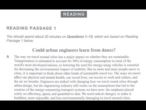Could Urban Engineers learn From Dance | IELTS 15 Reading Answers with Explanation