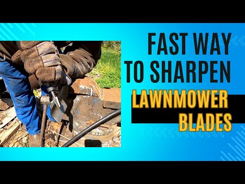 FAST way to sharpen lawnmower blades