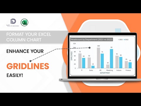 Formatting Gridlines in a Excel Column Chart