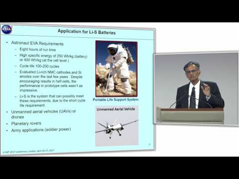 Ratnakumar Bugga - High Energy Density Lithium-Sulfur Batteries for NASA and DoD Applications