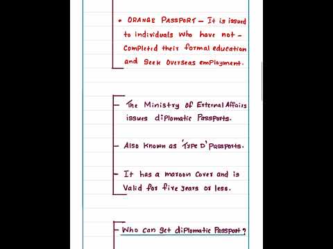 WHAT IS A DIPLOMATIC PASSPORT? DIFFERENT TYPES OF PASSPORTS IN INDIA #upscprelims #constitution