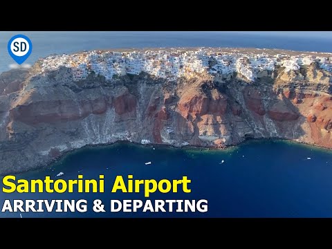 Santorini Airport - Arriving & Departing JTR by Plane