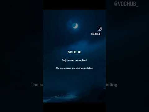 Serene Word Meaning And Usage #serene #VocHub #shorts #short