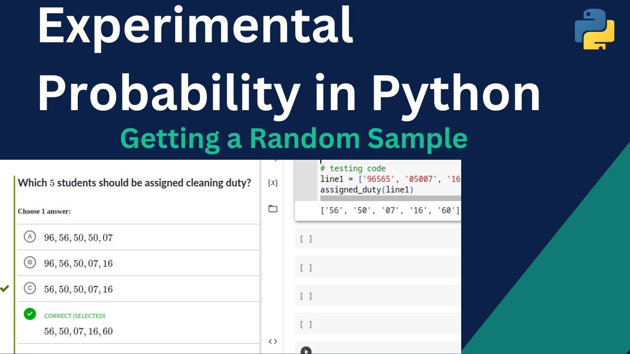 Experimental Probability in Python | Getting a Random Sample