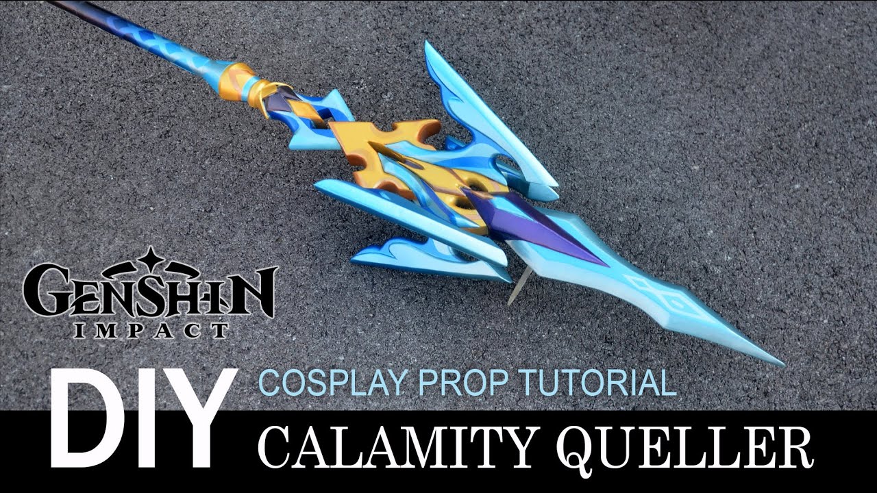 Genshin Impact Calamity Queller cosplay prop DIY tutorial - Shenhe Polearm Lance Spear