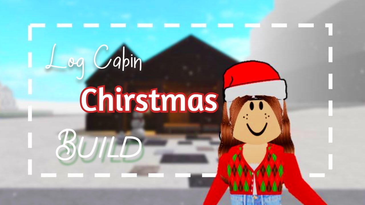 Bloxburg Christmas Log Cabin Build - tour & speedbuild