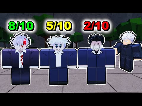 GOJO Rating SUPER SENIOR GOJO In Different ROBLOX Anime Games