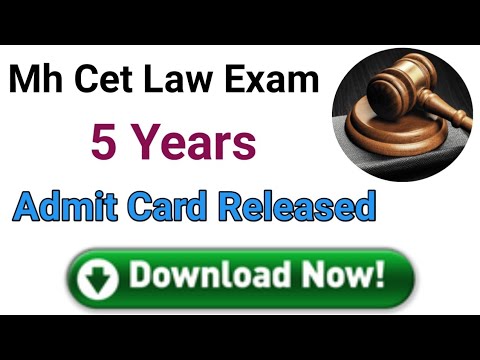 How to download Mh Cet Law 5 years Admit Card | Admit Card Released for Mh Cet Law 5 Years Course