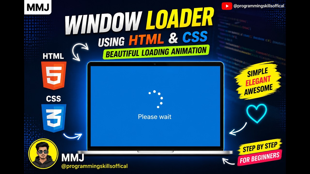 HTML & CSS Project: Stunning Window Loader Animation