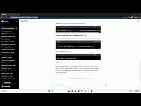 pip install with github token