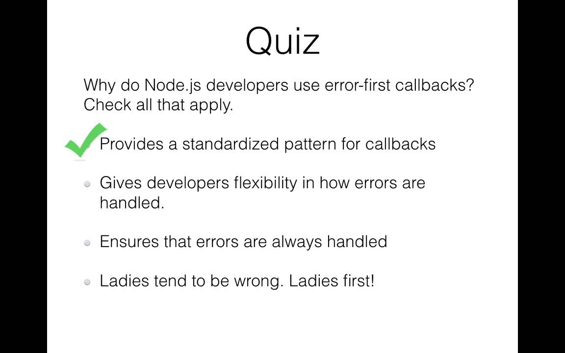 Error First Callbacks Solutions