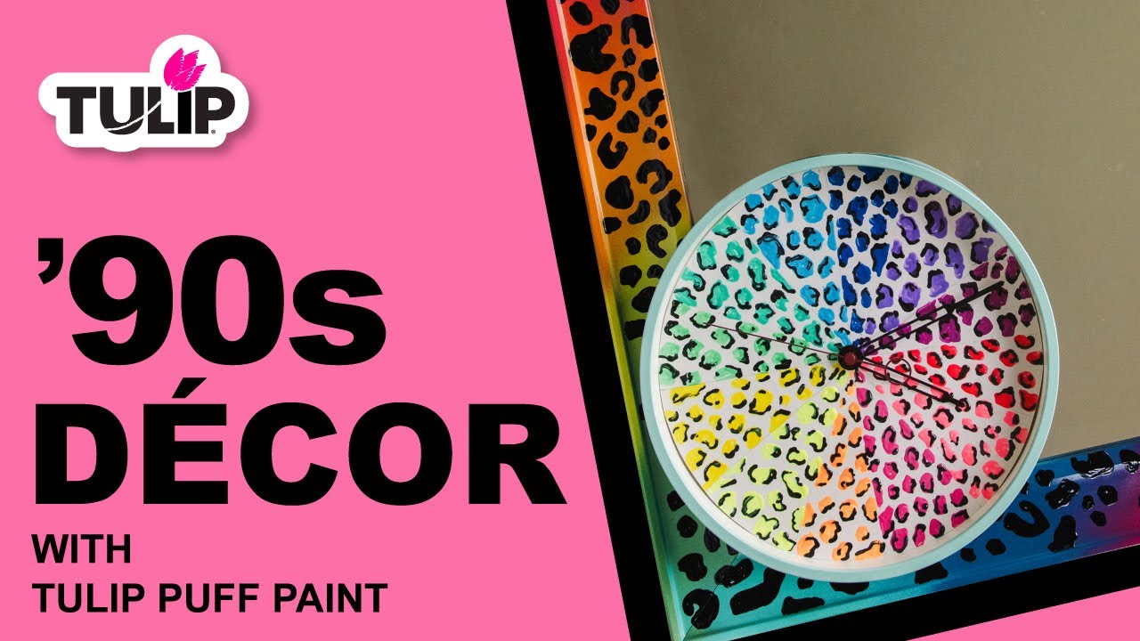 ‘90s Nostalgia DIY with Puff Paint: Rainbow Leopard Print Décor 🐆🌈