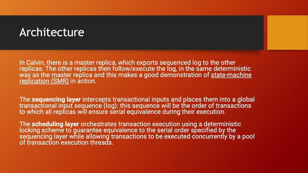 P197 | Calvin: Fast Distributed Transactions for Partitioned Database Systems