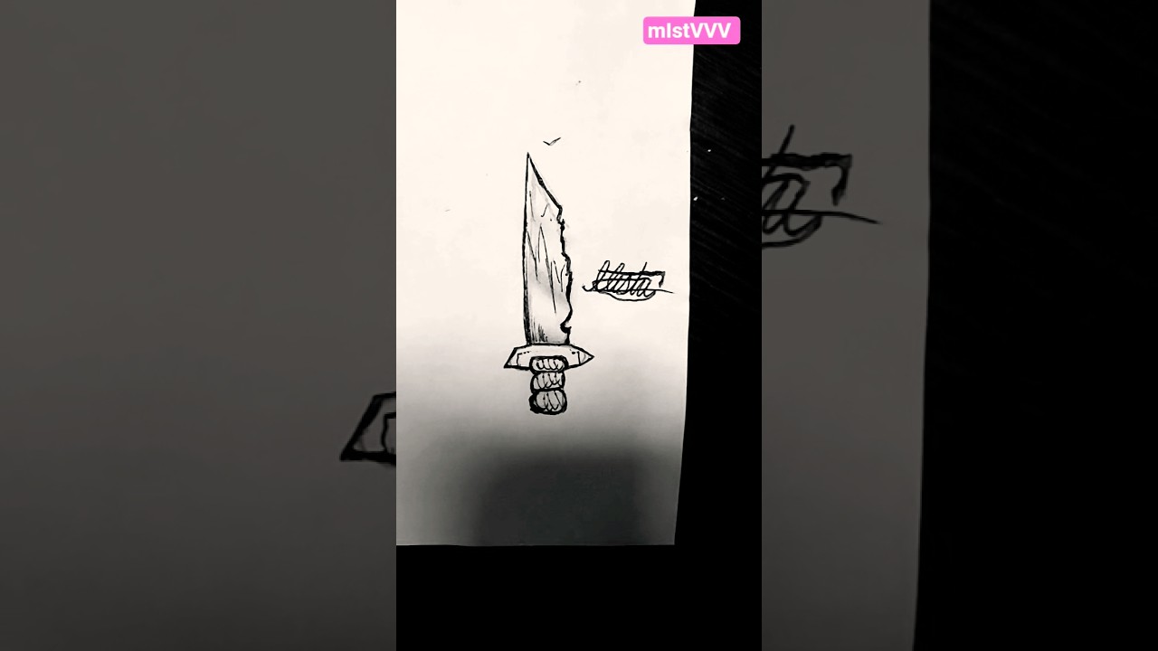 Simple knife drawing reference! #art#artist#oc#edit #contentcreator#tutorial