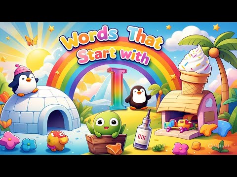 Letter I words for kids | Words that starts with letter 'I' | 👶 Phonics I sound | Baby Talk Time