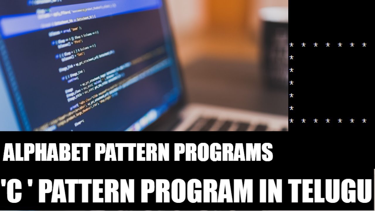 alphabet pattern programs in python | c pattern program in python | star pattern programs