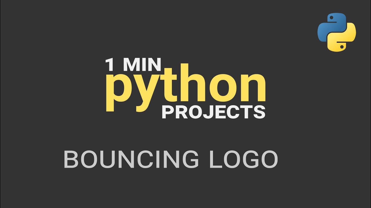 How to create a bouncing logo in Python using Pygame - 1 Minute Python Projects