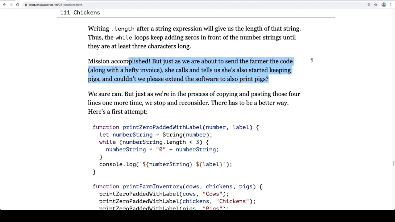 Eloquent JavaScript Read-Along - Functions - 010 - Growing Functions
