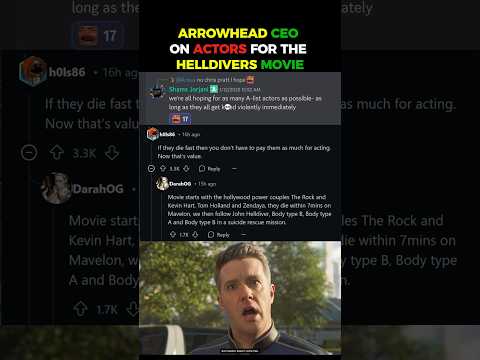 ARROWHEAD CEO ON ACTORS FOR THE HELLDIVERS MOVIE - Helldivers 2